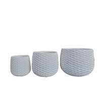 China Modern Fiber Cement Planter Frost Resistant Round D500mm H400mm for Plants for sale