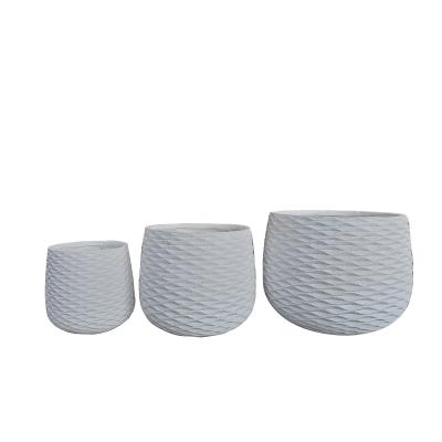 China Modern Fiber Cement Planter Frost Resistant Round D500mm H400mm for Plants for sale