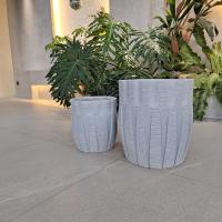 China Custom Fiber Clay Planter D310mm H410mm for Charcoal Oven and Barbecue for sale