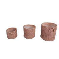 China Fiber Clay Planter 3 Sizes D420 H420 D390 H320 D320 H230 Frost Resistant Hand Carved for sale