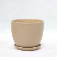 China QUANGUI QG-CM021 Small Ceramic Pots for Indoor Plants with Drainage Holes 4 Inch Round Glazed Flower Pot for sale