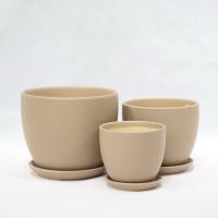 China QUANGUI QG-CM021 Small Ceramic Pots for Indoor Plants with Drainage Holes 4 Inch Round Glazed Flower Pot for sale