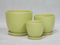 China QUANGUI QG-CM021 Small Ceramic Planter Pot Round Glossy Custom Color Indoor for sale
