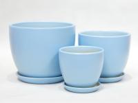 China QUANGUI QG-CM021 Small Ceramic Planter Pot Round Glossy Custom Color Indoor for sale