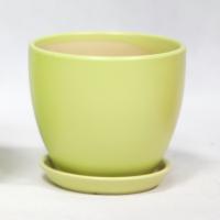 China QUANGUI QG-CM021 Small Ceramic Planter Pot Round Glossy Custom Color Indoor for sale