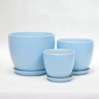China QUANGUI QG-CM021 Small Ceramic Planter Pot Round Glossy Custom Color Indoor for sale