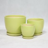 China QUANGUI QG-CM021 Small Ceramic Planter Pot Round Glossy Custom Color Indoor for sale