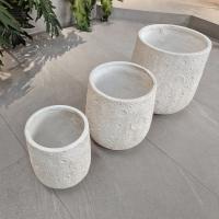 China Fiber Clay Planter Round D480H480 Durable Lightweight Waterproof Fireproof for Indoor Outdoor Garden for sale