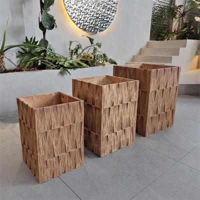 China Lightweight Fiber Clay Planter D370H595 mm Fireproof for Camping Burners Barbecue for sale