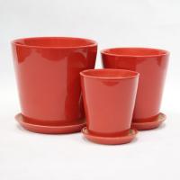 China QUANGUI QG-CE001 Glossy Ceramic Pot Round Small Indoor Planter Custom Color for sale