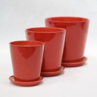 China QUANGUI QG-CE001 Glossy Ceramic Pot Round Small Indoor Planter Custom Color for sale