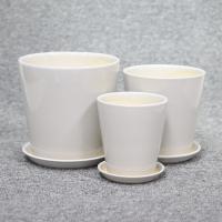 China QUANGUI QG-CE001 Glossy Ceramic Pot Round Small Indoor Planter Custom Color for sale