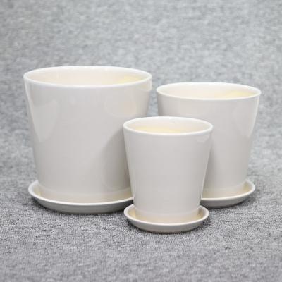 China QUANGUI QG-CE001 Glossy Ceramic Pot Round Small Indoor Planter Custom Color for sale