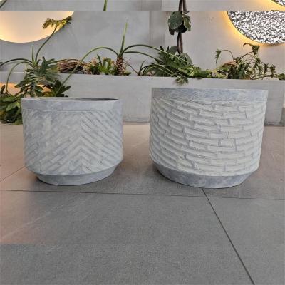 China Quangui Fiber Clay Planter Frost Resistant Durable Lightweight for Indoor Outdoor Hotel Garden Home for sale