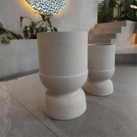 China Fiber Clay Planter 285x440mm Modern Frost Resistant Weatherproof Outdoor Decorative Pot for sale