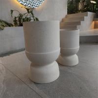 China Fiber Clay Planter 285x440mm Modern Frost Resistant Weatherproof Outdoor Decorative Pot for sale