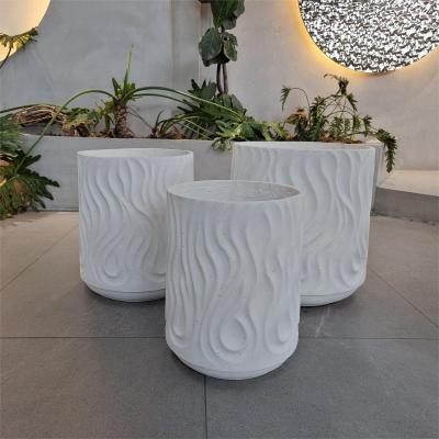 China Fiber Clay Planter Round 405mm Outdoor for Barbecue Camping Burners Heater 5-6 Years Life for sale