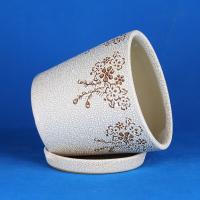 China Customized Ceramic Pots Waterproof Fireproof Small Round Planters for Indoor Use for sale