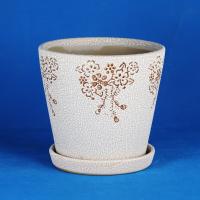 China Customized Ceramic Pots Waterproof Fireproof Small Round Planters for Indoor Use for sale
