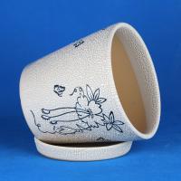 China Small Glazed Ceramic Pots for Indoor Plants Waterproof Fireproof Custom Color for sale
