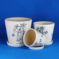 China Small Glazed Ceramic Pots for Indoor Plants Waterproof Fireproof Custom Color for sale