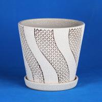 China Glossy Ceramic Plant Pots with Drainage Holes 4 Inch Small Round Handmade Clay for sale