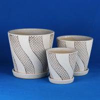 China Glossy Ceramic Plant Pots with Drainage Holes 4 Inch Small Round Handmade Clay for sale
