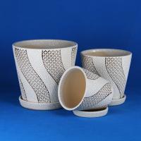 China Glossy Ceramic Plant Pots with Drainage Holes 4 Inch Small Round Handmade Clay for sale
