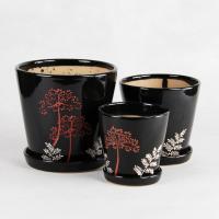 China Small Handcrafted Ceramic Containers for Indoor Decoration and Display for sale