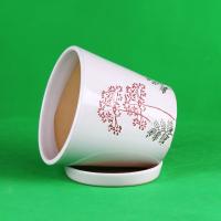China Custom Ceramic Round Plant Pots with Drainage Holes for Indoor Use 20 Sets for sale