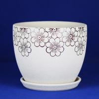 China Customized Round Ceramic Pots with Drainage Glossy Finish Indoor Planter Small Size Single for sale