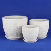 China Customized Round Ceramic Pots with Drainage Glossy Finish Indoor Planter Small Size Single for sale