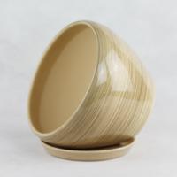 China QUANGUI QG-CM021 Glossy Ceramic Pot Small Round Planter for Indoor Outdoor Use for sale