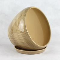 China QUANGUI QG-CM021 Glossy Ceramic Pot Small Round Planter for Indoor Outdoor Use for sale