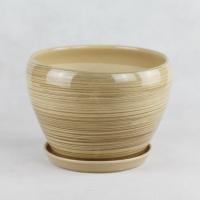 China QUANGUI QG-CM021 Glossy Ceramic Pot Small Round Planter for Indoor Outdoor Use for sale