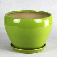 China QUANGUI QG-CM021 Glossy Ceramic Pot Small Round Planter for Indoor Outdoor Use for sale
