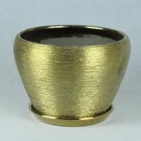 China QUANGUI QG-CM021 Glossy Ceramic Pot Small Round Planter for Indoor Outdoor Use for sale