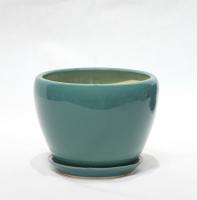China QUANGUI QG-CM021 Glossy Ceramic Pot Small Round Planter for Indoor Outdoor Use for sale