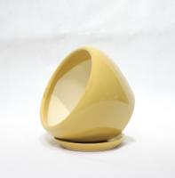 China QUANGUI QG-CM021 Glossy Ceramic Pot Small Round Planter for Indoor Outdoor Use for sale