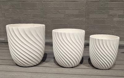China Fiber Clay Planter Frost Resistant Modern Style 5-6 Years Outdoor Lifespan for sale