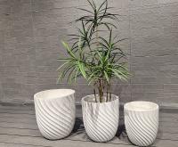China Fiber Clay Planter Frost Resistant Modern Style 5-6 Years Outdoor Lifespan for sale