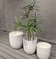 China Fiber Clay Planter Frost Resistant Modern Style 5-6 Years Outdoor Lifespan for sale
