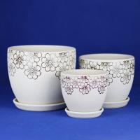 China QUANGUI QG-CM021 Glossy Ceramic Pot Waterproof Fireproof Round Planter for Indoor Use Custom Color for sale