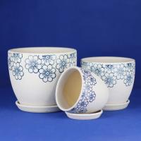 China QUANGUI QG-CM021 Glossy Ceramic Pot Waterproof Fireproof Round Planter for Indoor Use Custom Color for sale