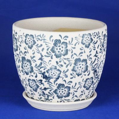 China QUANGUI QG-CM021 Glossy Ceramic Pot Waterproof Fireproof Round Planter for Indoor Use Custom Color for sale