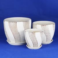 China QUANGUI QG-CM021 Glossy Ceramic Pot Waterproof Fireproof Round Planter for Indoor Use Custom Color for sale