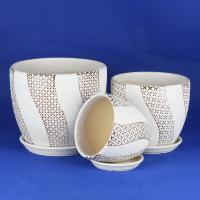 China QUANGUI QG-CM021 Glossy Ceramic Pot Waterproof Fireproof Round Planter for Indoor Use Custom Color for sale