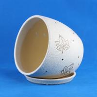 China QUANGUI QG-CM021 Glossy Ceramic Pot Waterproof Fireproof Round Planter for Indoor Use Custom Color for sale