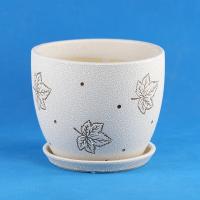 China QUANGUI QG-CM021 Glossy Ceramic Pot Waterproof Fireproof Round Planter for Indoor Use Custom Color for sale