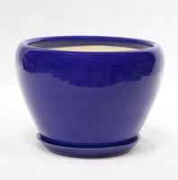 China QUANGUI QG-CM021 Glossy Ceramic Pot Round Small Indoor Planter Custom Color for sale